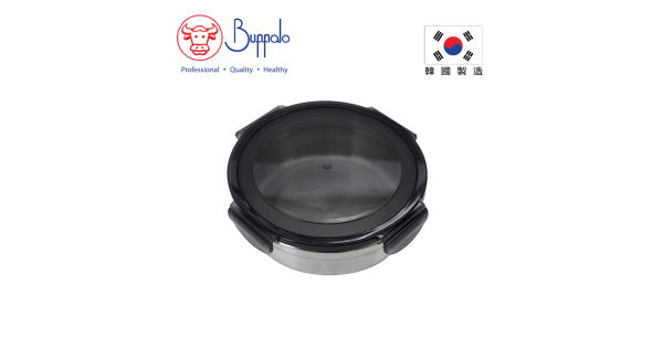 牛頭牌 韓國製730毫升不銹鋼圓形密實保鮮食物盒 (可用於微波爐) (BFX006-C073)